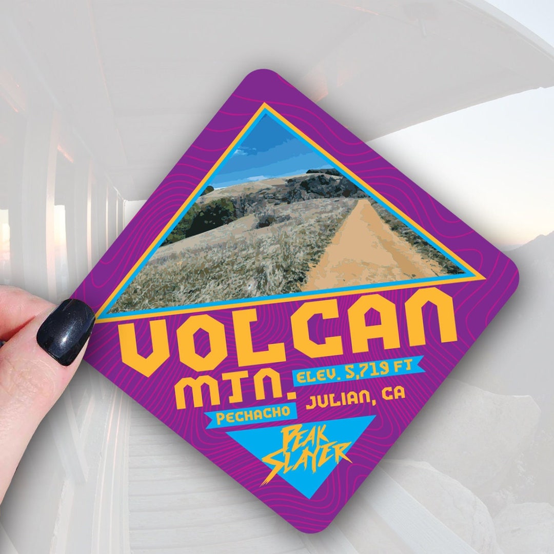 Volcan Mountain ~ California Hiking Sticker ~ Waterproof ~ Outdoor ...