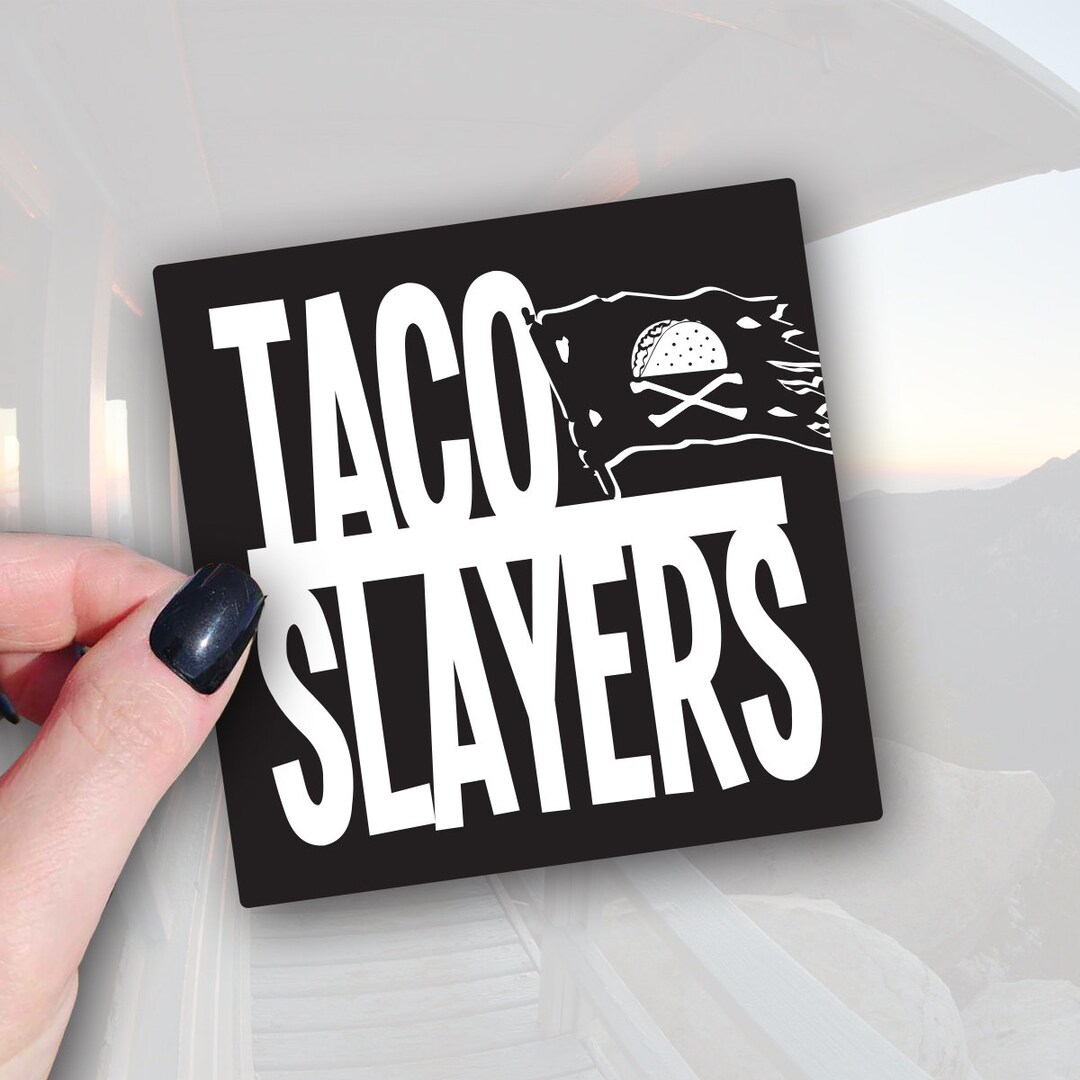 Pirate Taco Flag Sticker Waterproof Vinyl for Taco Lovers Foodie Gift ...