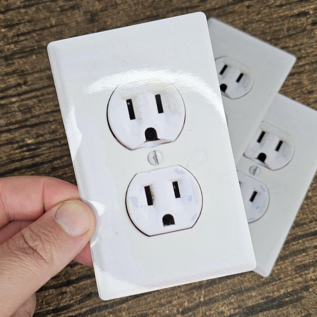 Prank Electrical Outlet Stickers, Worn Aged Style (pack of 3 ...