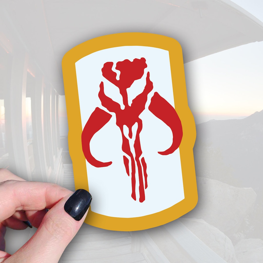 Boba Fett Mythosaur Crest Sticker - Large 8in Waterproof Vinyl Decal - Sci-fi Gift for Star Wars ...