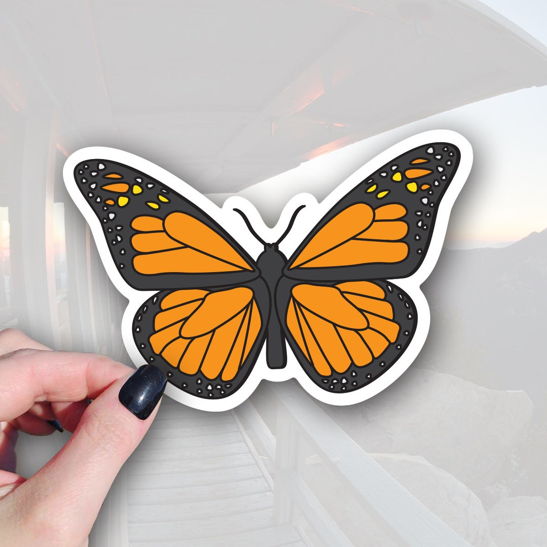 Monarch Butterfly Sticker | Waterproof Vinyl Decal for Laptops ...