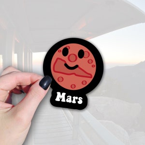 Cute Solar System & Pluto Sticker Sheet | Waterproof Vinyl Sticker - Etsy