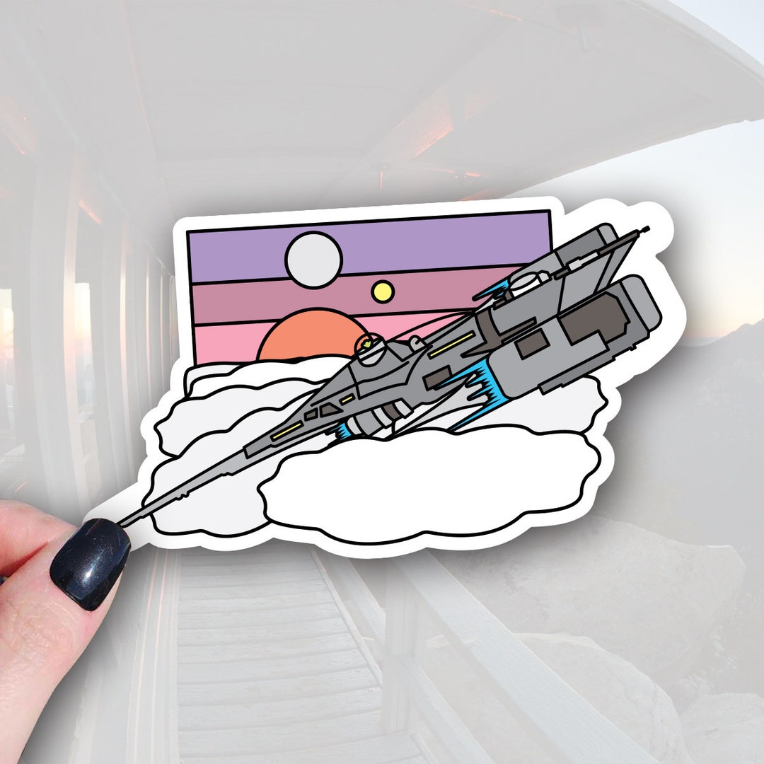 The Mandalorians N1 Starfighter Waterproof Vinyl Sticker sci Fi Movies ...