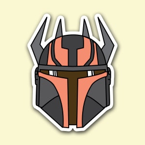 Gar Saxons Mandalorian Helmet Sticker Star Wars Waterproof Vinyl Decal ...