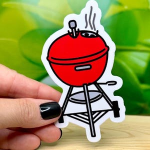 Weber Kettle BBQ Sticker: Colorful, Weatherproof Vinyl Decal 4in X 2 ...
