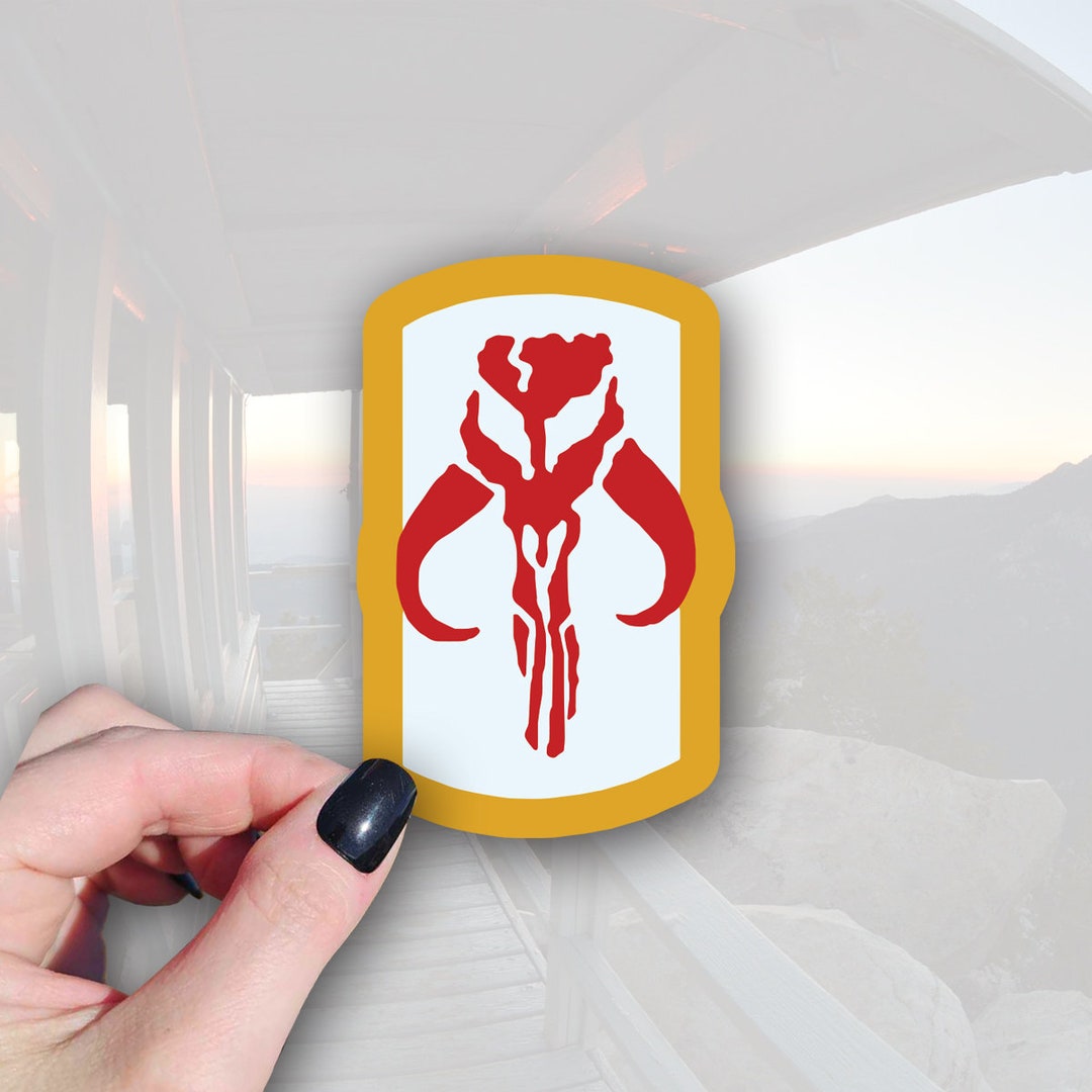 Boba Fett Mandalorian Crest Decal Waterproof Vinyl Star Wars Sticker - Etsy
