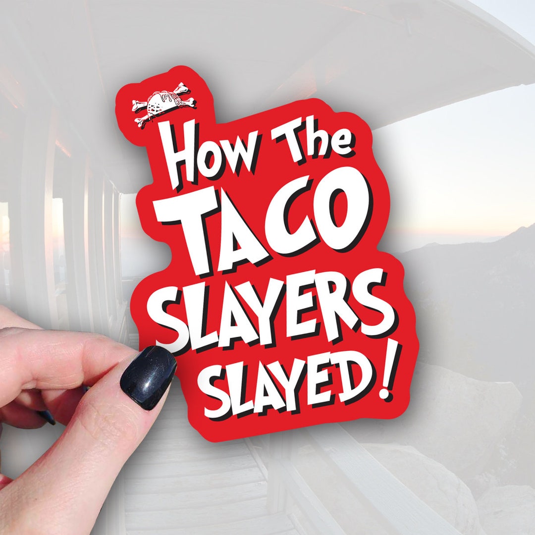 Taco Sticker - Waterproof Decals for Water Bottles Laptops and Journals ...