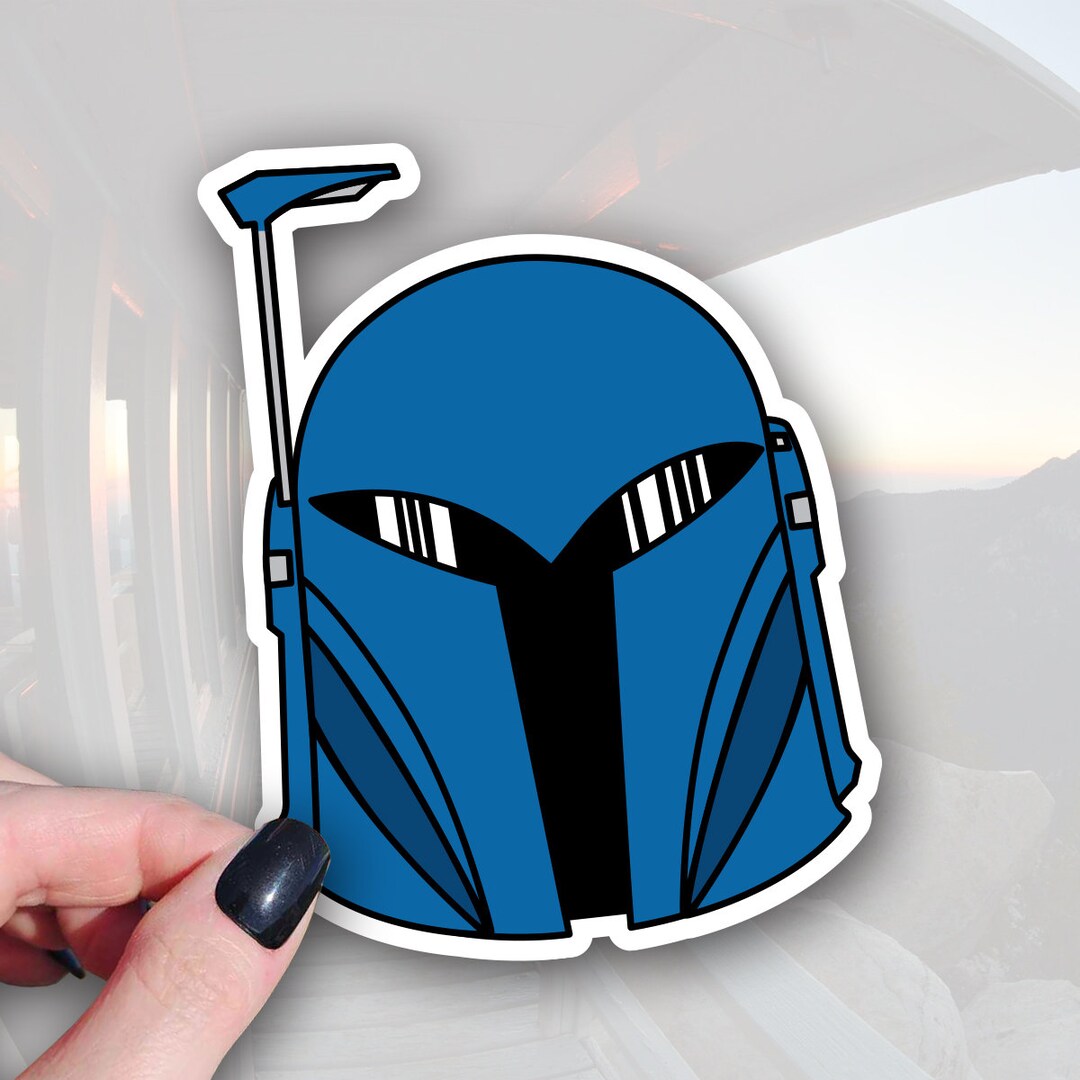 Koska Reeves Sticker: Mandalorian Helmet Design - Waterproof Vinyl - Etsy