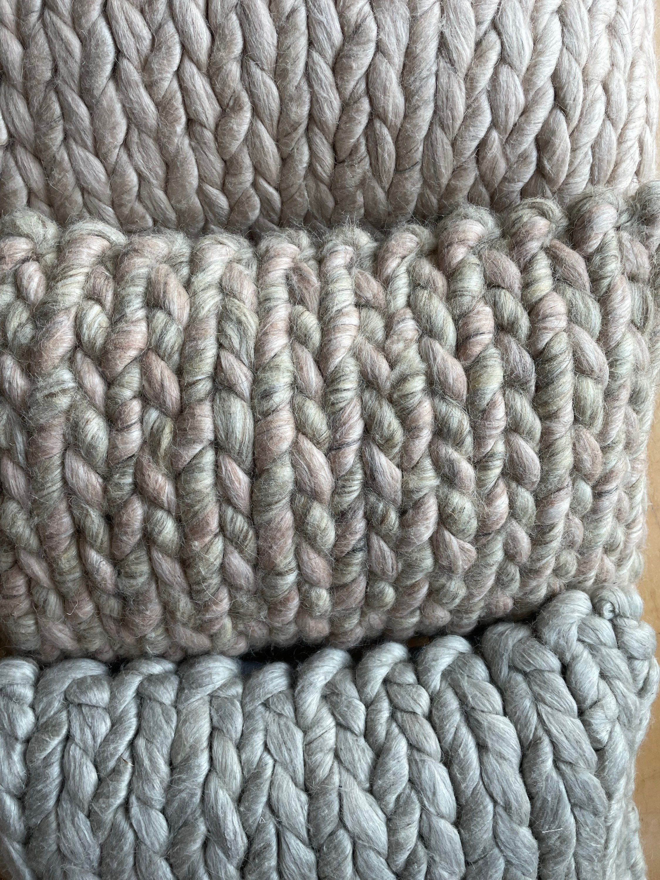 Chunky Braided Wool Cable Knit Lumbar Pillow in Light Pink | Etsy