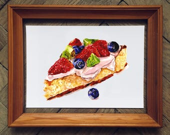 Cheesecake art | Etsy