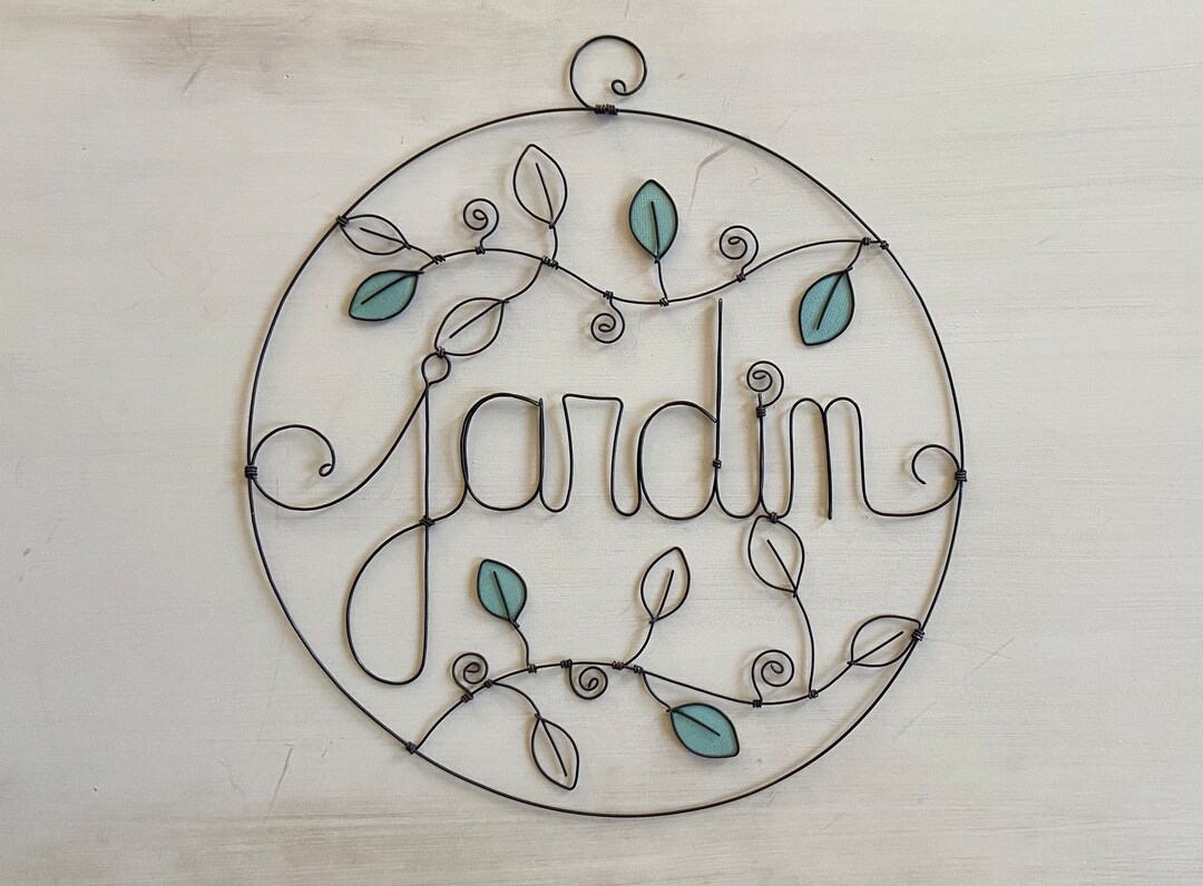 Garden Word in Annealed Wire, Quote. Wall Decoration by ...