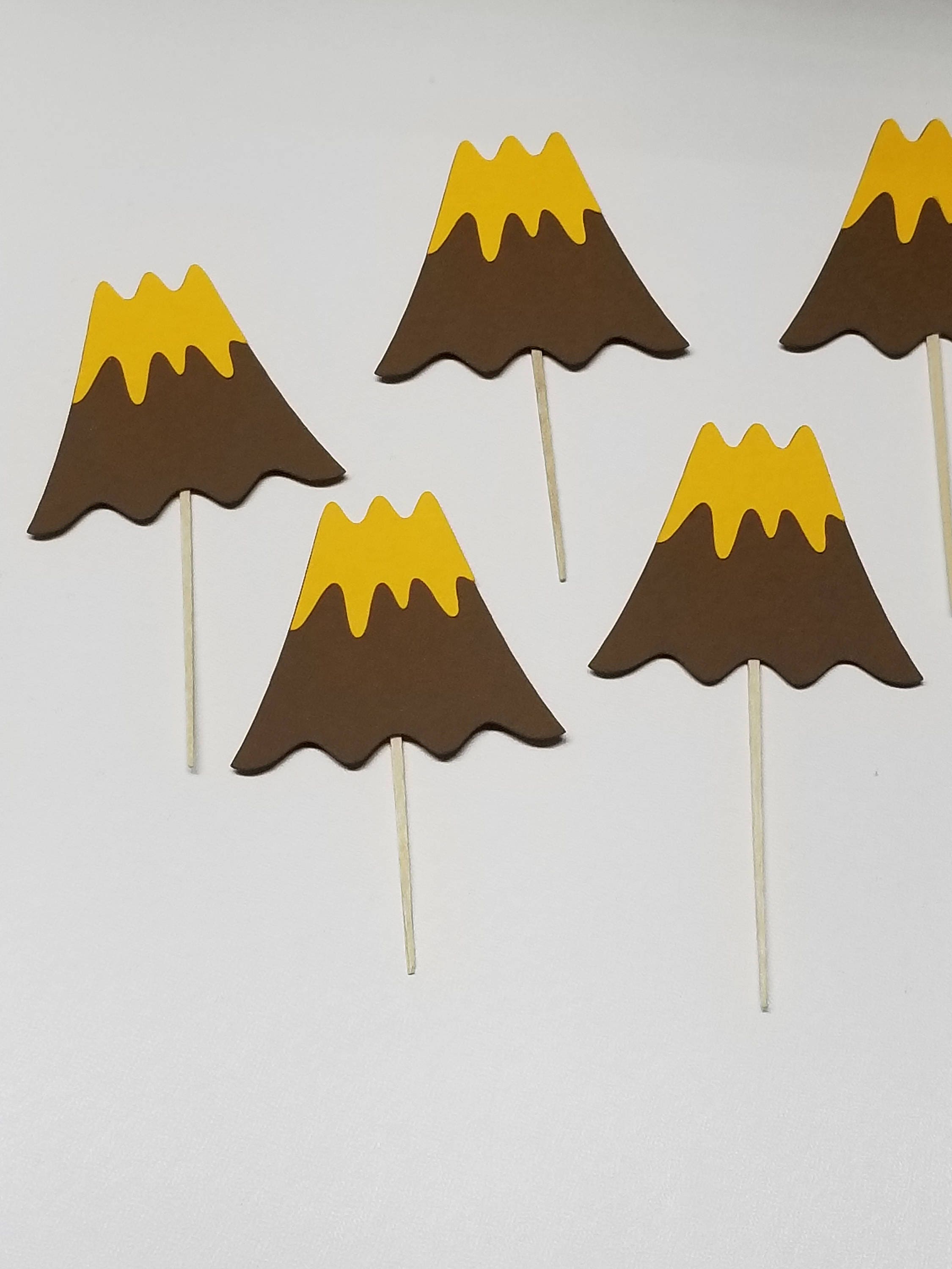 Volcano Cupcake Toppers | Etsy