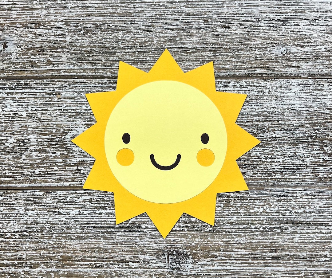 Happy Sunshine Sun Cutout - Etsy