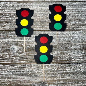 Traffic Lights Cupcake Toppers (set 12) - Etsy