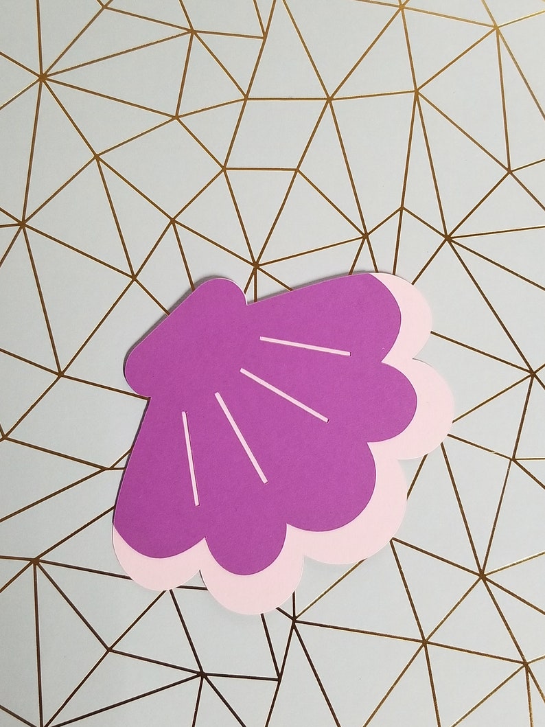 Seashell Cutout/ Choose Colors - Etsy