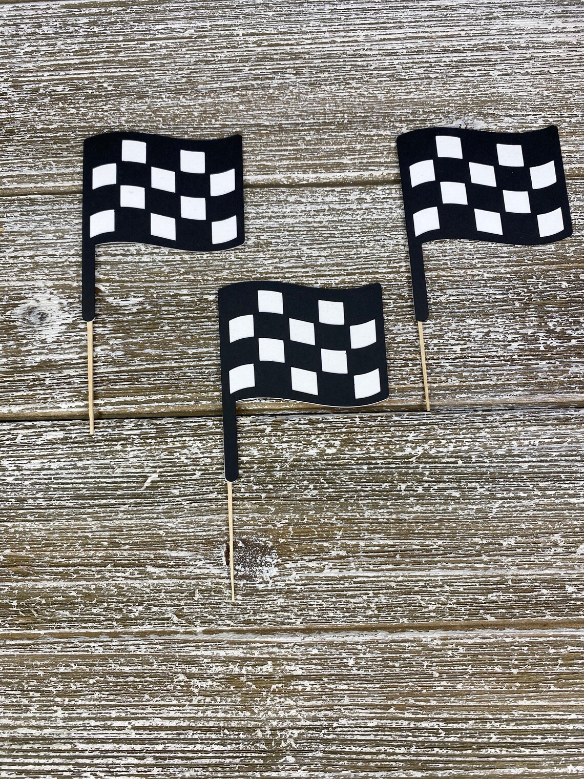 Checkered Flag Cupcake Toppers Set 12 | Etsy
