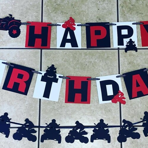 Four 4 Wheeler ATV Quad Chalkboard Birthday Party Invitations - Etsy