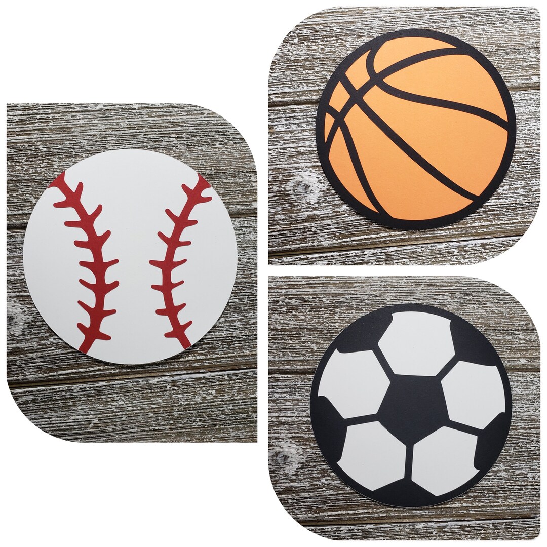 Sport Balls/basketball/ Baseball/ Soccer Ball Cutouts - Etsy
