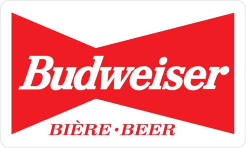 BUDWEISER Sticker Decal *DIFFERENT SIZES* Beer Bumper Window Bar Wall ...