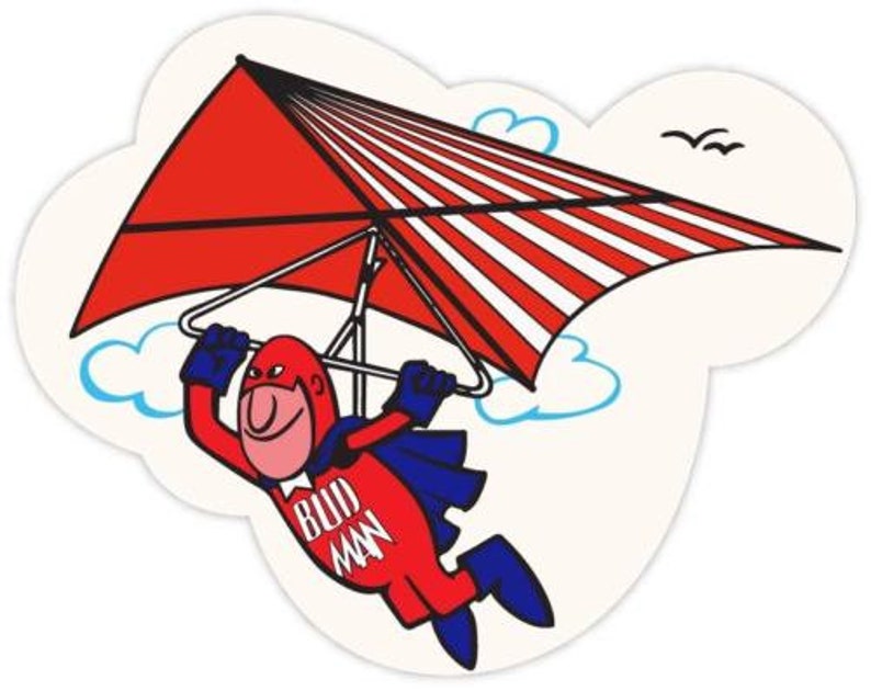 Bud Man Budman Budweiser sizes Beer Vinyl Sticker - Etsy