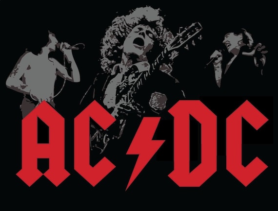 AC-DC Sticker Decal sizes Vinyl Bumper Wall Ac/dc | Etsy