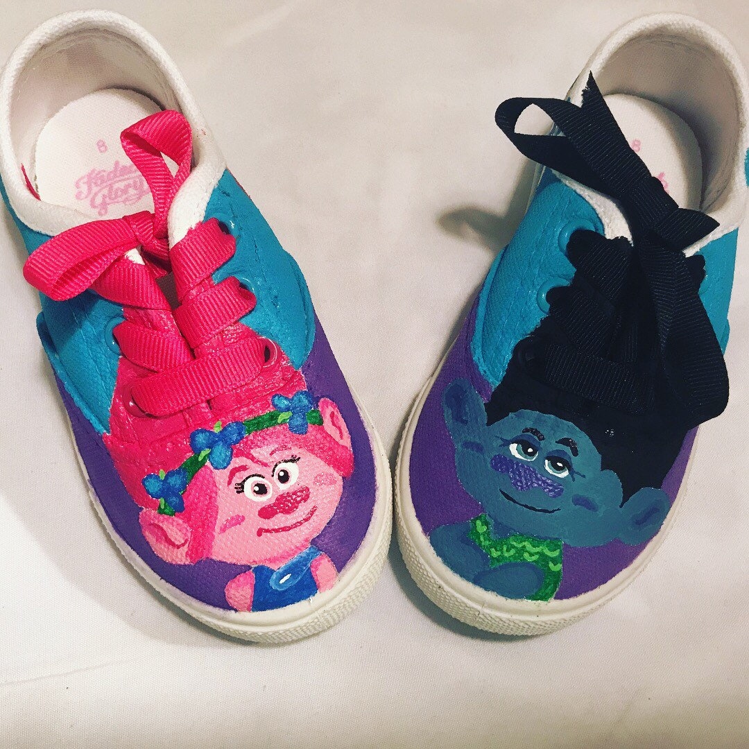 Trolls Hand Painted Shoes - Etsy