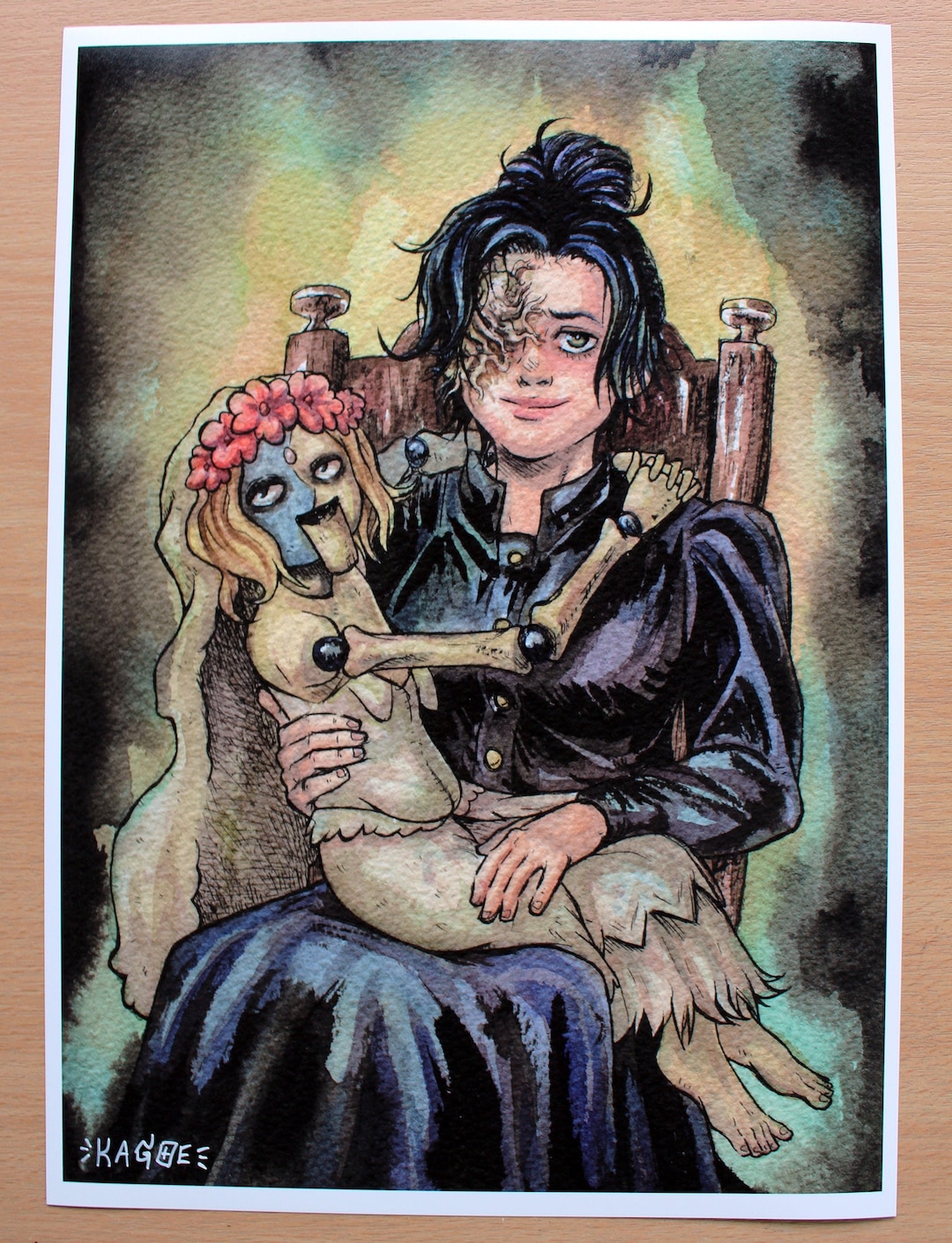 The Doll Maker | A4 Art Print | Watercolour and Ink | Horror Game ...