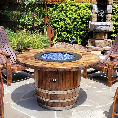 Barrel Height Wine Barrel Fire Pit - Etsy