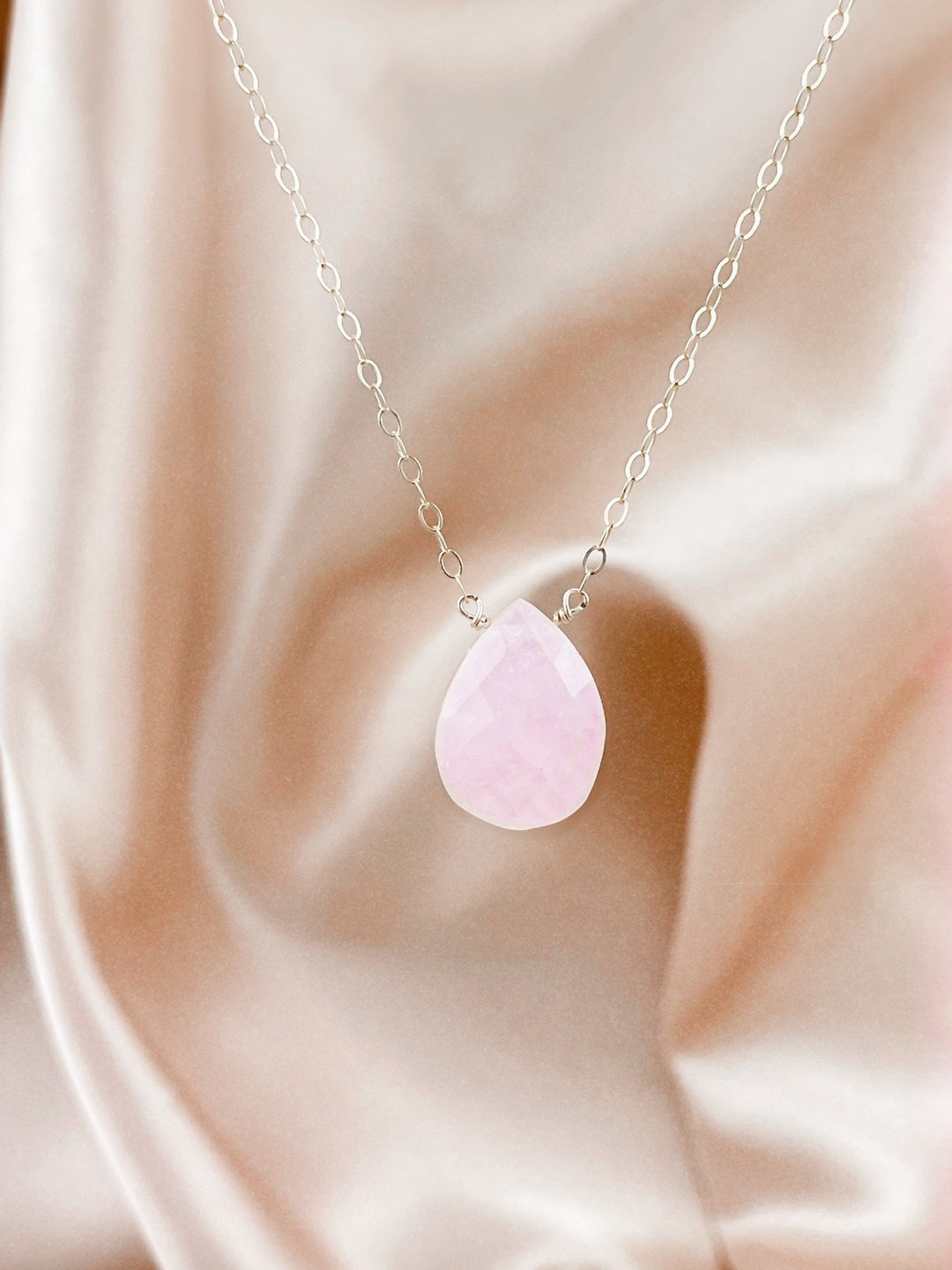 Rose Quartz Healing Necklace Self Love Necklace Fertility Jewelry ...