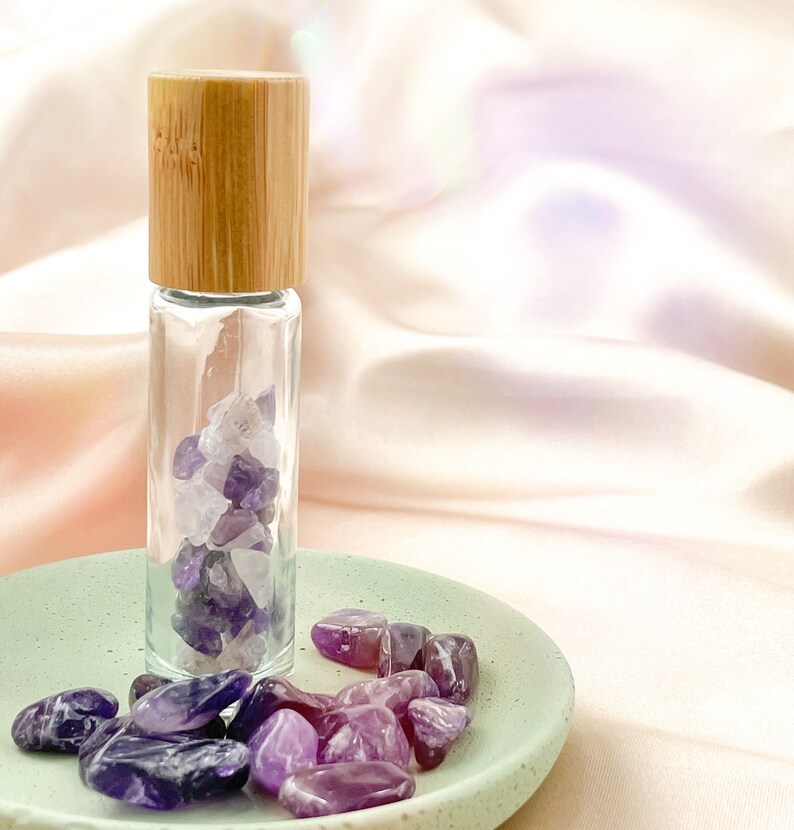 Crystal Infused Essential Oil Roller • Amethyst Infused • Lapis Lazuli ...