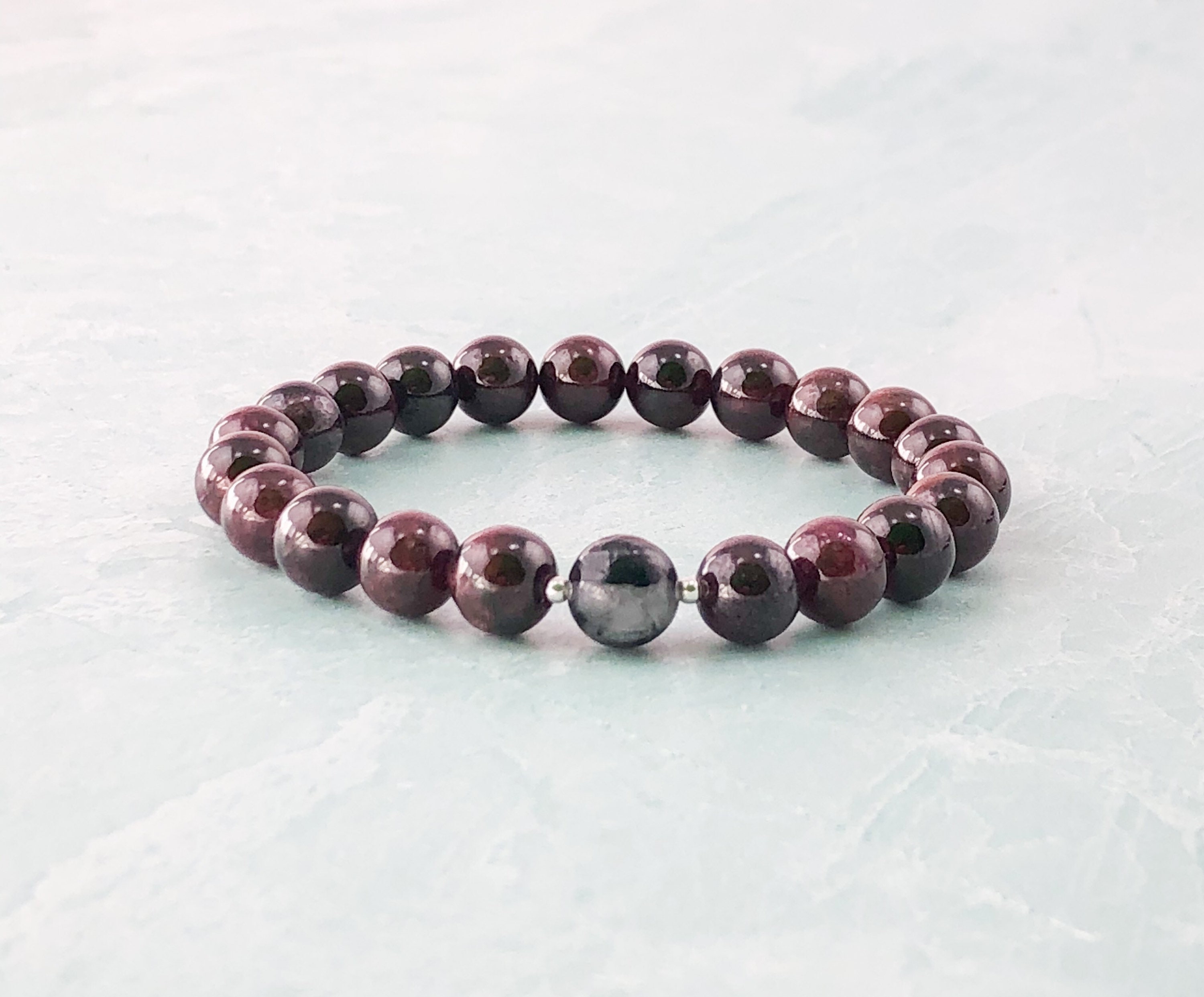 Rode Granaat Toermalijn Kwarts Helende Armband Januari - Etsy Nederland