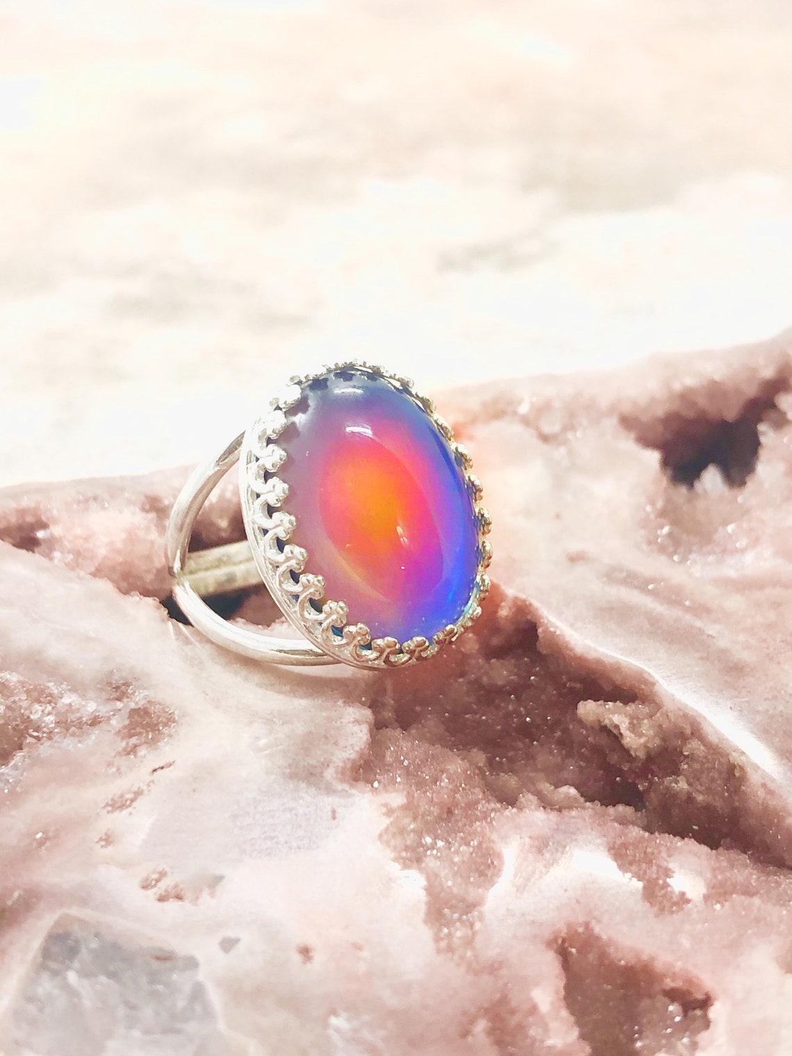 Mood Ring Handmade Adjustable Ring Adjustable Mood Ring | Etsy