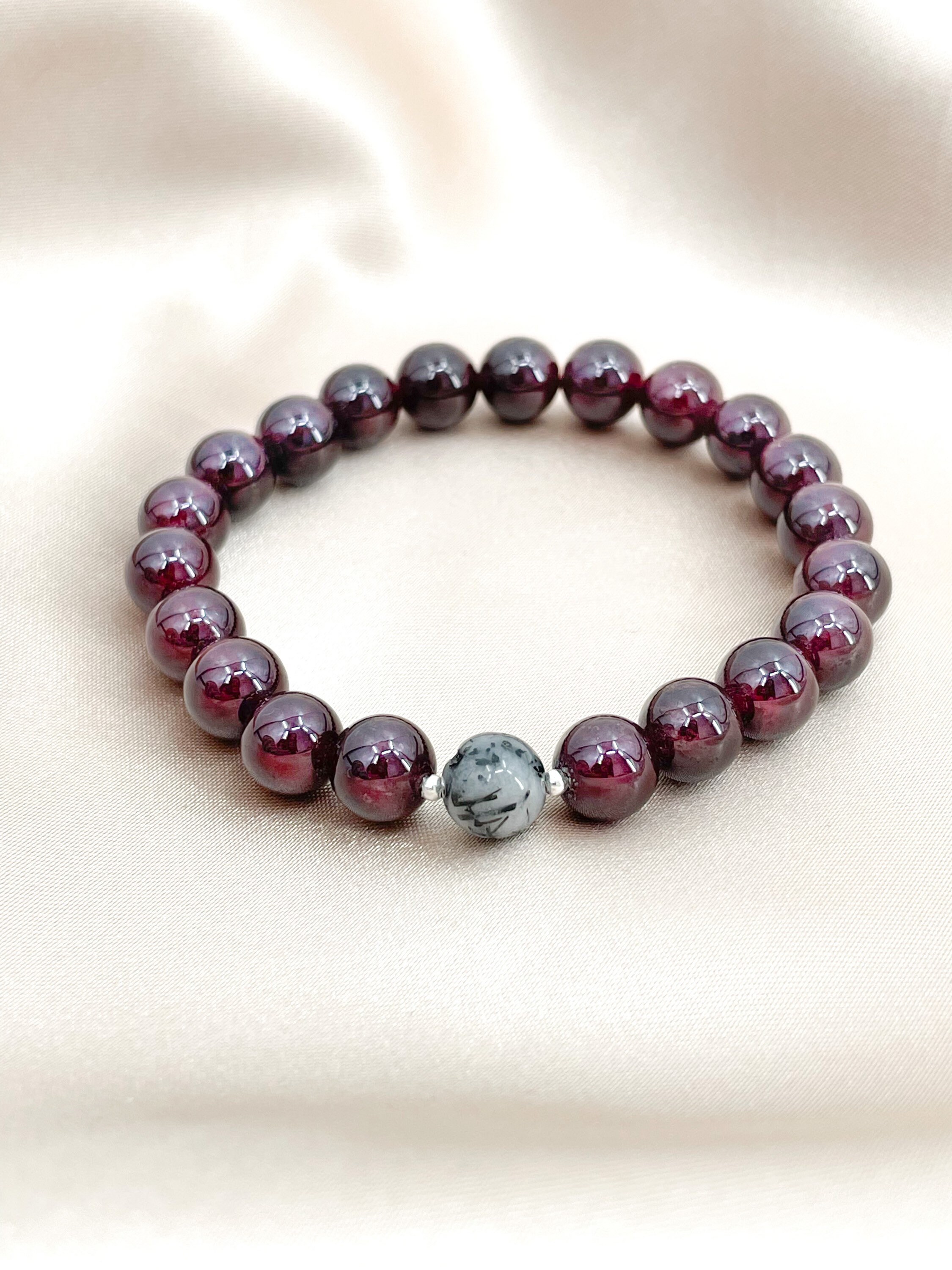 Rode Granaat Toermalijn Kwarts Helende Armband Januari - Etsy Nederland