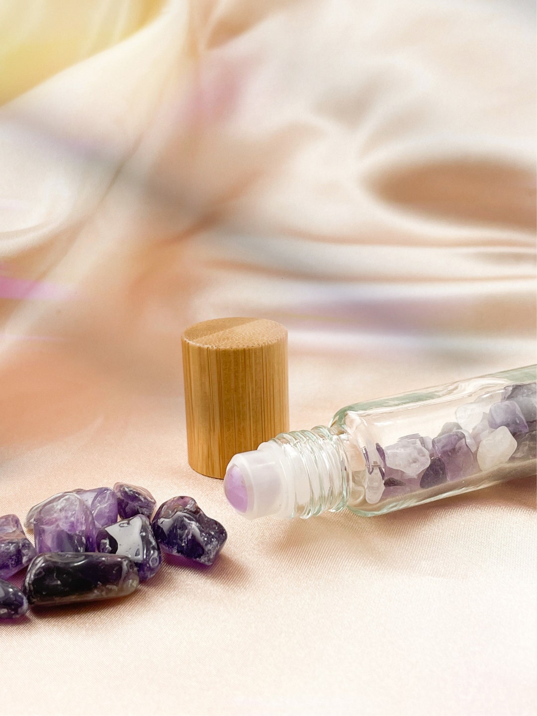 Crystal Infused Essential Oil Roller • Amethyst Infused • Lapis Lazuli ...