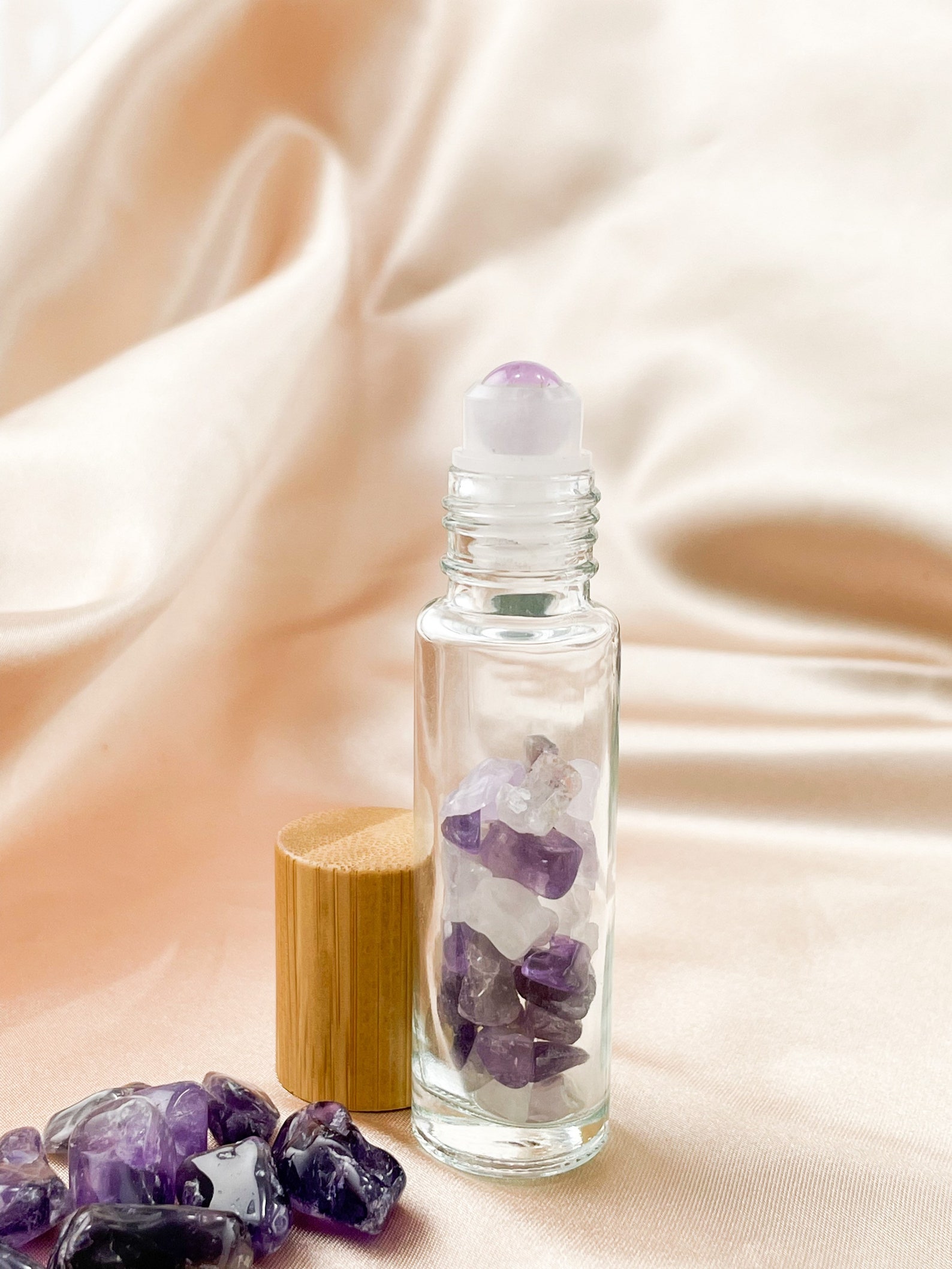 Crystal Infused Essential Oil Roller • Amethyst Infused • Lapis Lazuli ...