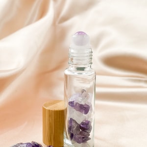 Crystal Infused Essential Oil Roller • Amethyst Infused • Lapis Lazuli ...