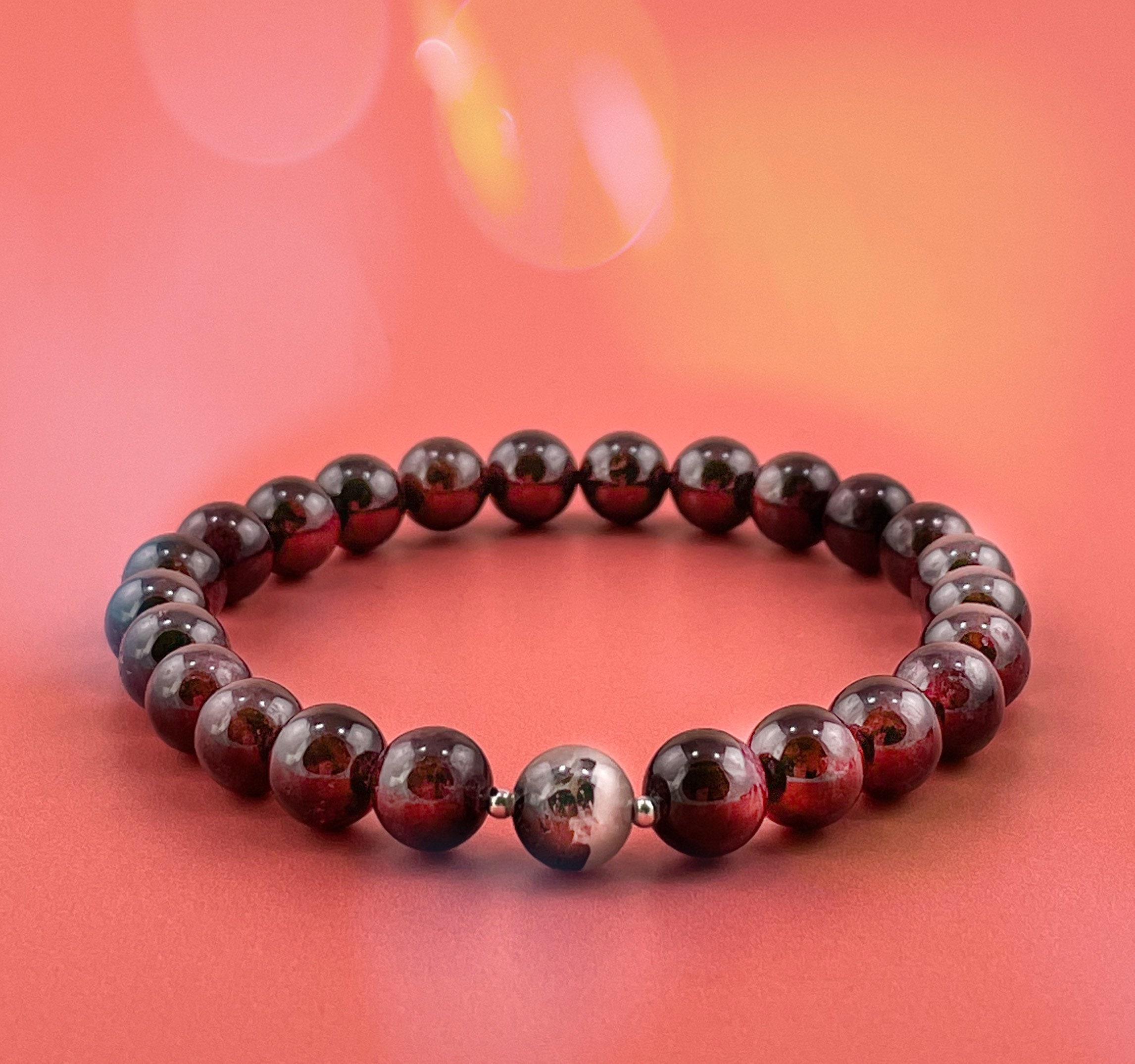 Rode Granaat Toermalijn Kwarts Helende Armband Januari - Etsy Nederland