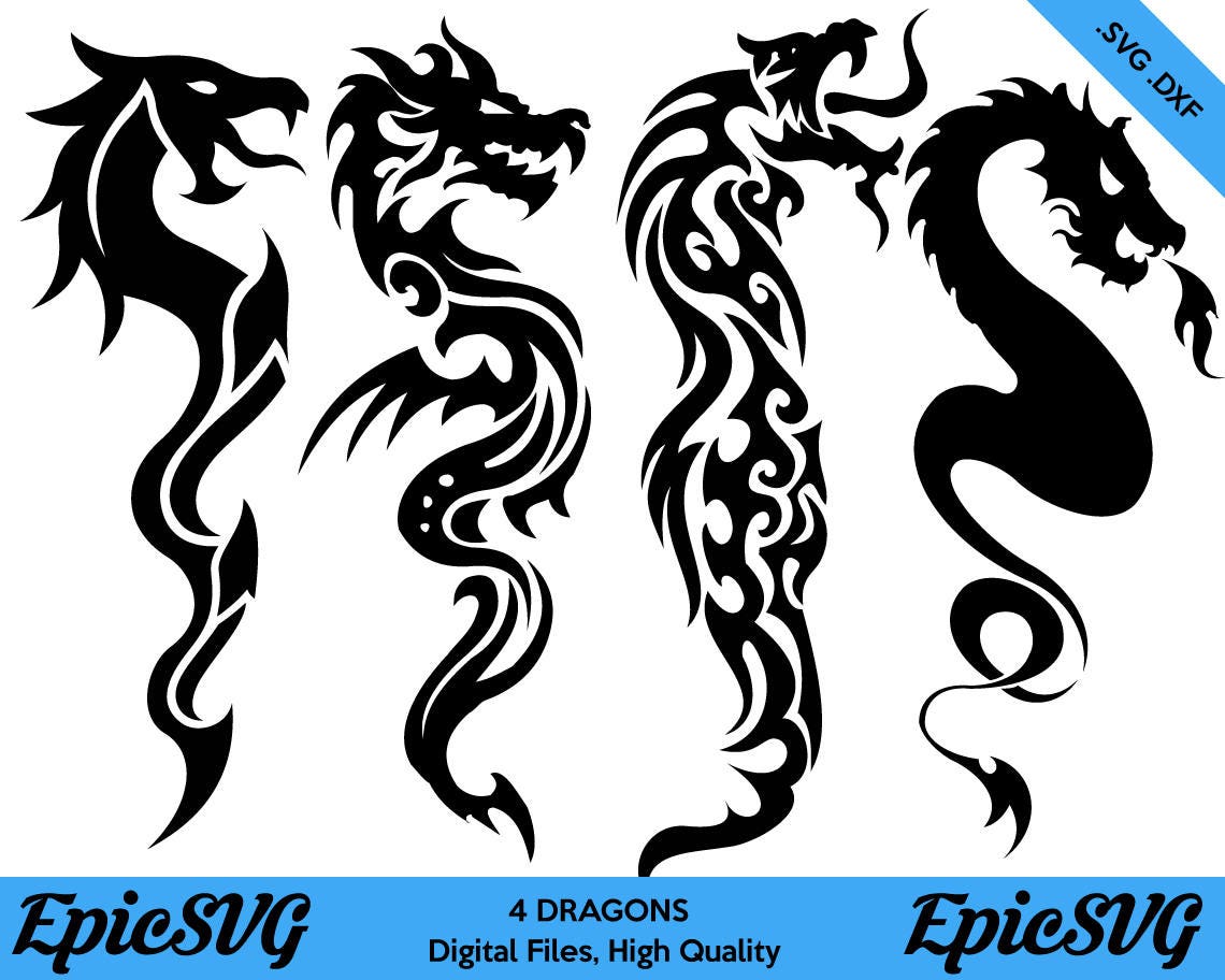 Tribal Chinese Dragon Design