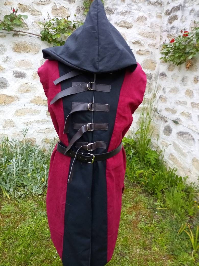Túnica medieval para arquero con capucha Cosplay o tabard | Etsy