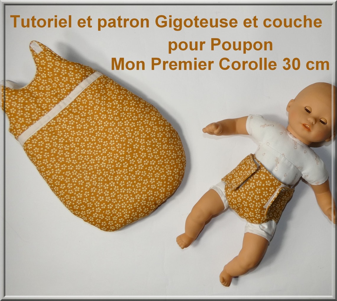 Patron et Tutoriel gigoteuse et couche pour poupon Mon Premier - Etsy ...
