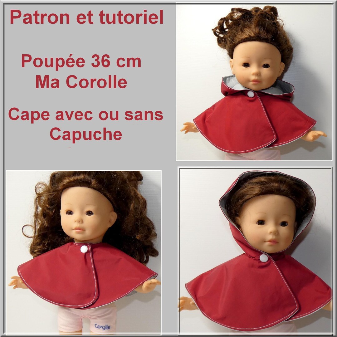 Diy Sew : Cape With or Without Hood Ma Corolle 14.17 - Etsy