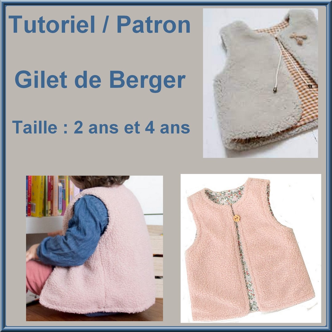 Tutorial and Pattern for Shepherd's Vest, Size: 2 and 4 Years, Sewing ...