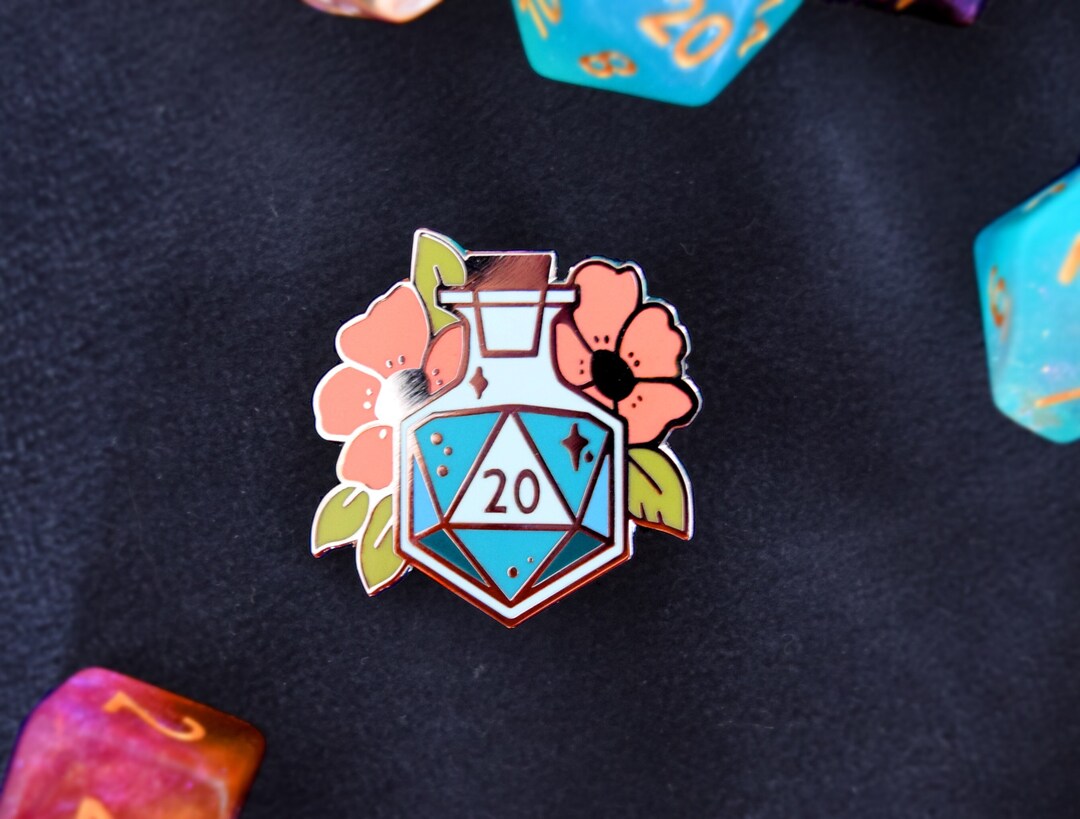 D20 Potion Enamel Pin - Etsy