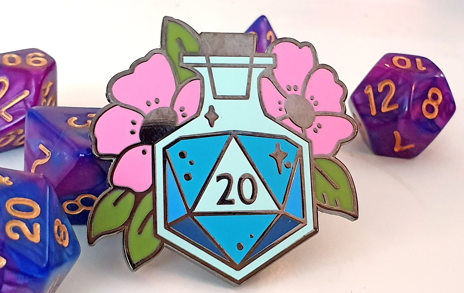 D20 Potion Enamel Pin - Etsy