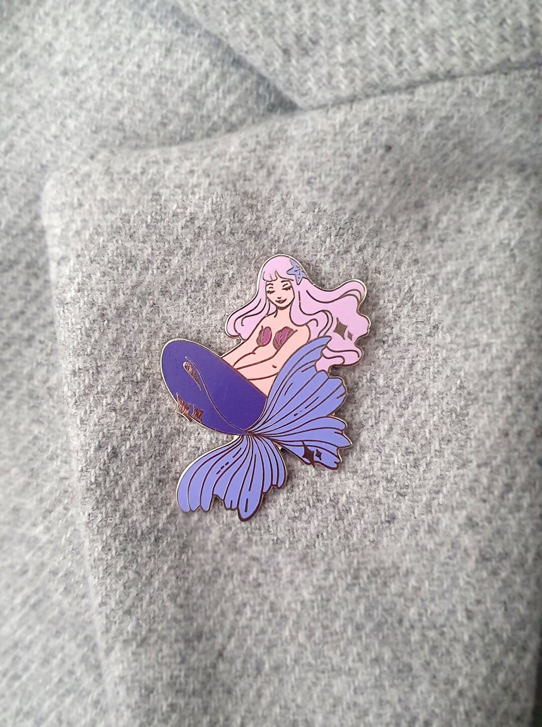 Mermaid Enamel Pin - Etsy