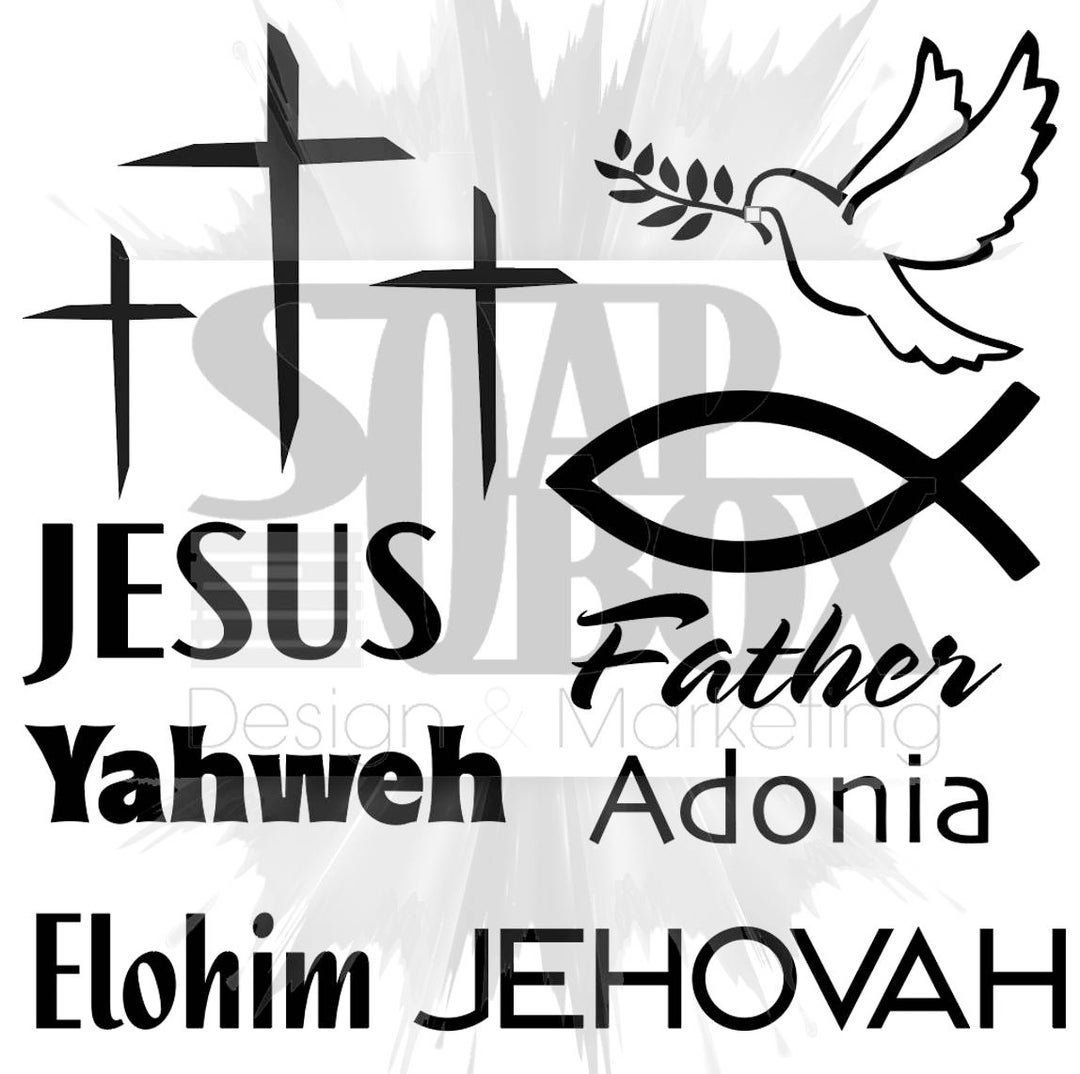 Christian Symbols Names of God .SVG File for Vinyl Cutting - Etsy