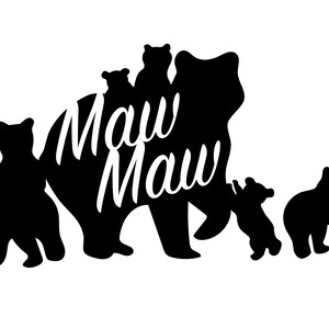 Maw Maw Bear SVG File for Vinyl Cutting 1 - 13 Cubs - Etsy