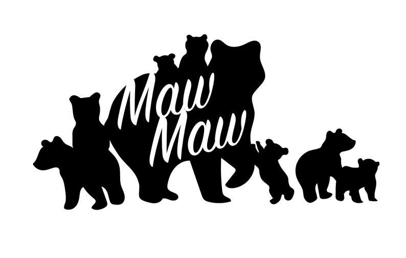 Maw Maw Bear SVG File for Vinyl Cutting 1 13 Cubs - Etsy