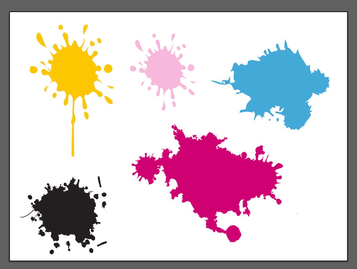 Paint Splats .SVG File for Vinyl Cutting - Etsy