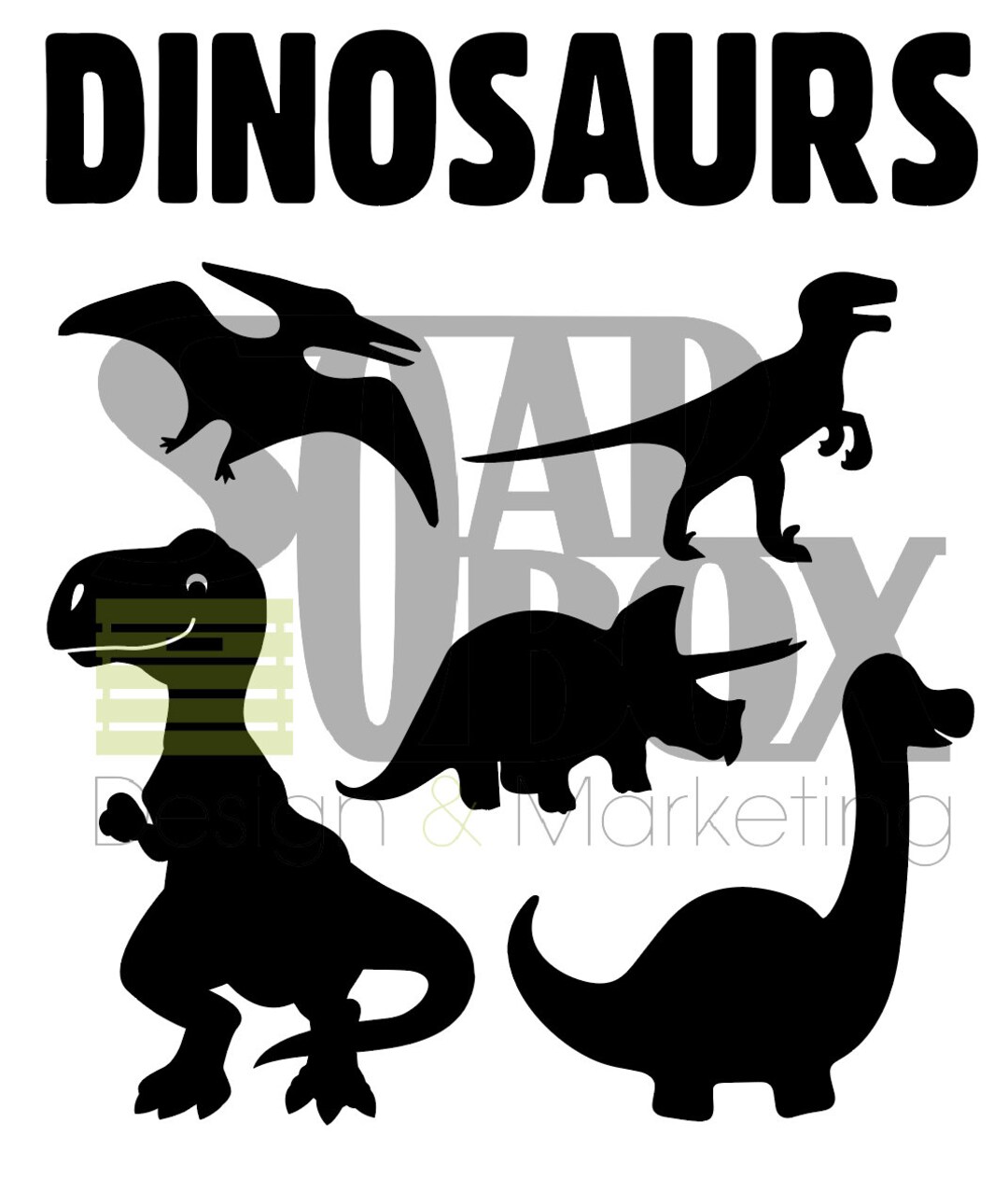 Dinosaur .SVG File for Vinyl Cutting T-rex Triceratops Velociraptor ...